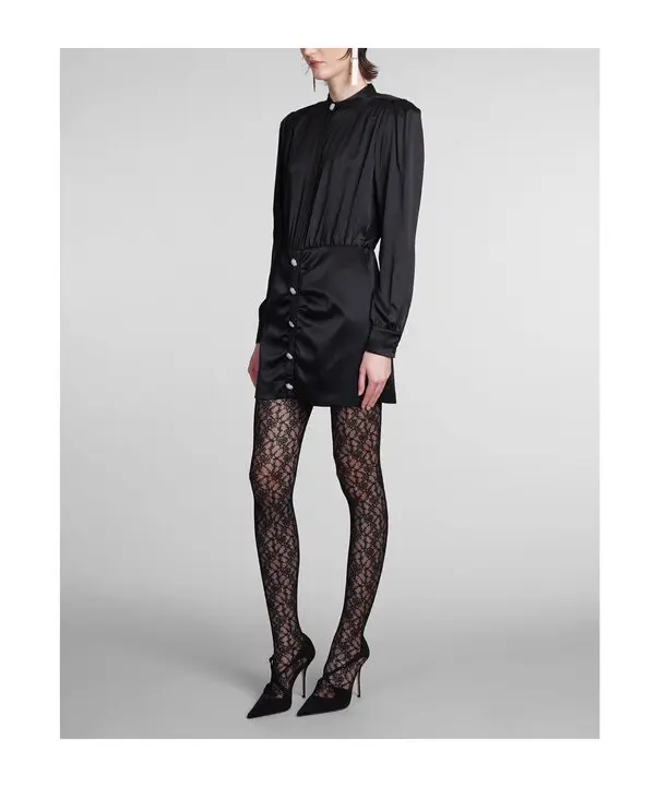 Alessandra Rich Ruched Detail Satin Dress