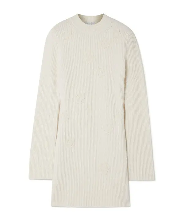 Gabriela Hearst Ribbed Knit Long Sleeve Sweater