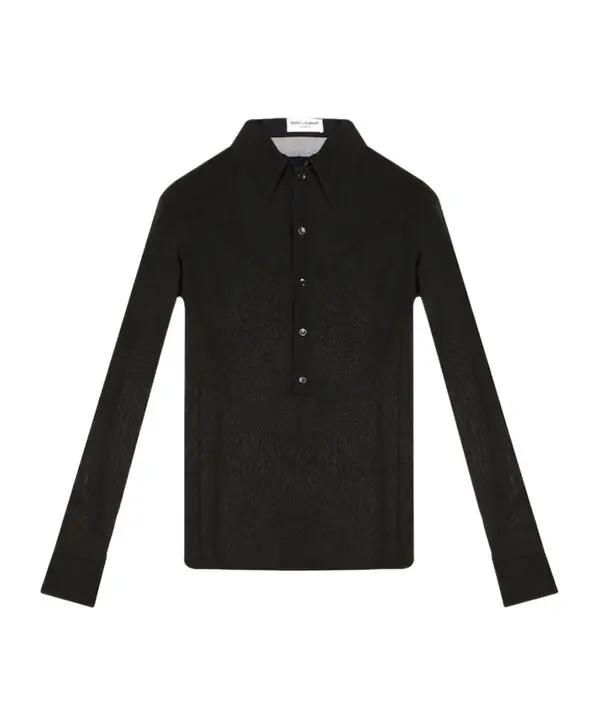 Saint Laurent Long-sleeve Shirt With Logo Detail