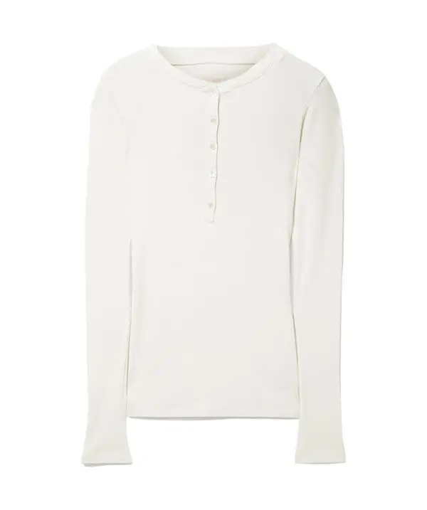 NILI LOTAN Jordan Ribbed Knit Pullover - Ecru