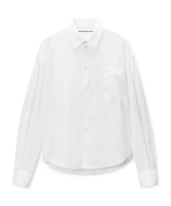 Alexander Wang Button-up Long-sleeved Shirt With Convertible Sleeves - White