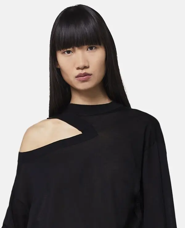 Stella McCartney Cut-out Detail Crewneck Knitted Top