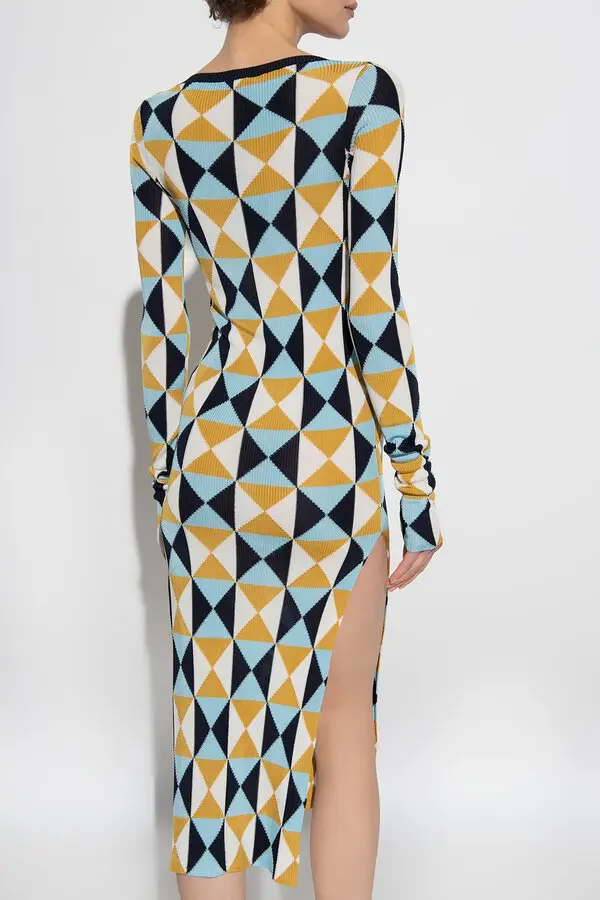 Etro Geometric Print Knit Midi Dress