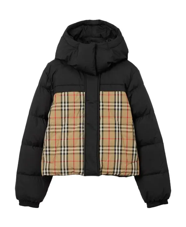 Burberry Checked Down Coat