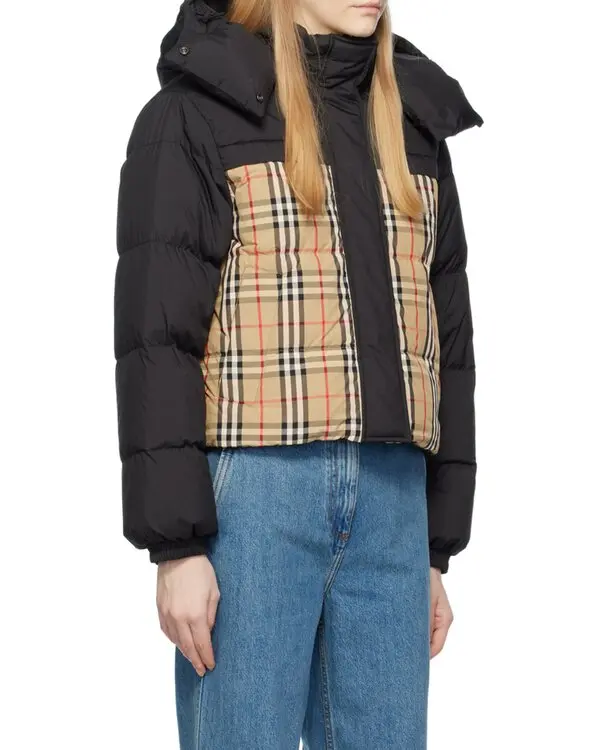 Burberry Checked Down Coat