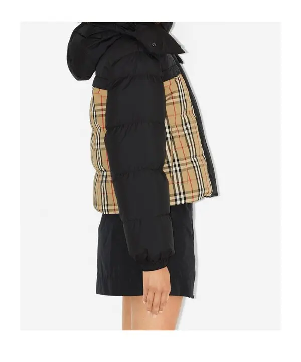 Burberry Checked Down Coat