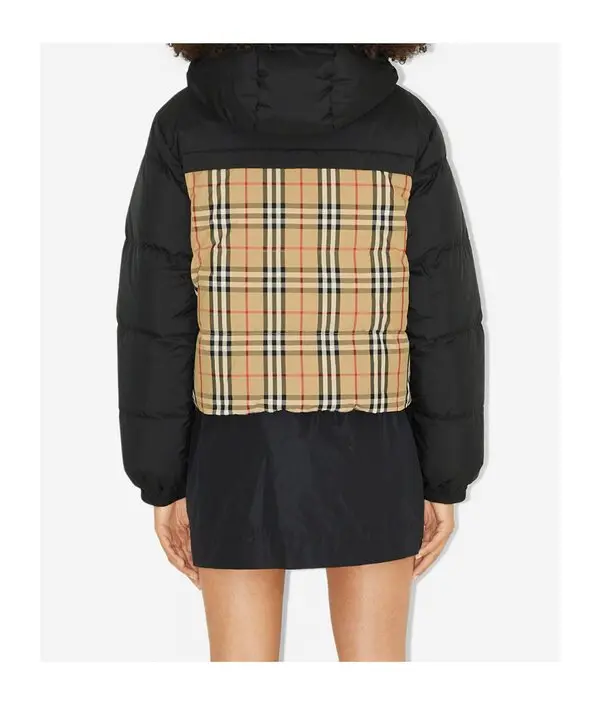Burberry Checked Down Coat