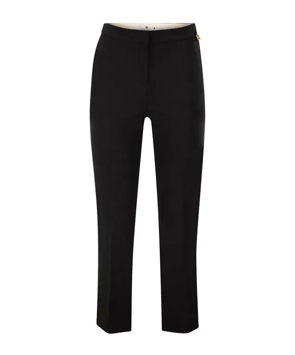 Elisabetta Franchi High-waist Cropped Pants - Black
