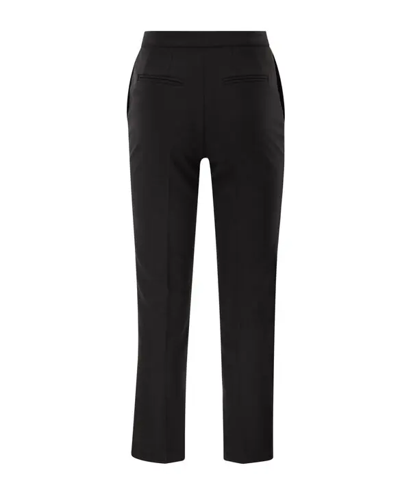 Elisabetta Franchi High-waisted Cropped Tailored Pants With Logo Detail