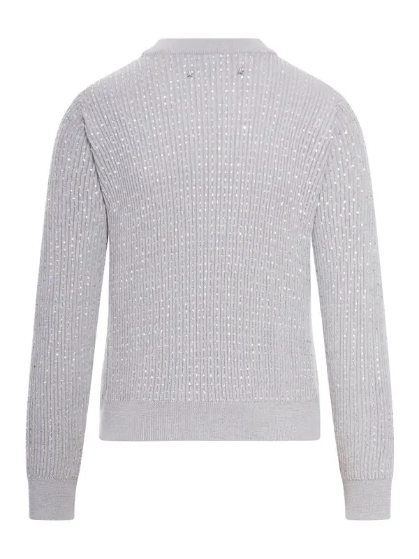 GOLDEN GOOSE Embellished Crewneck Jumper - Gray