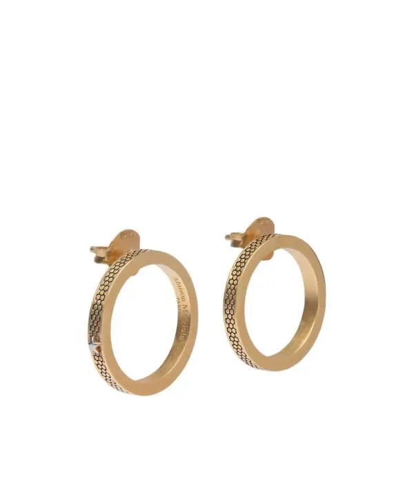 MAISON MARGIELA Engraved Circular Stud Earrings - Yellow