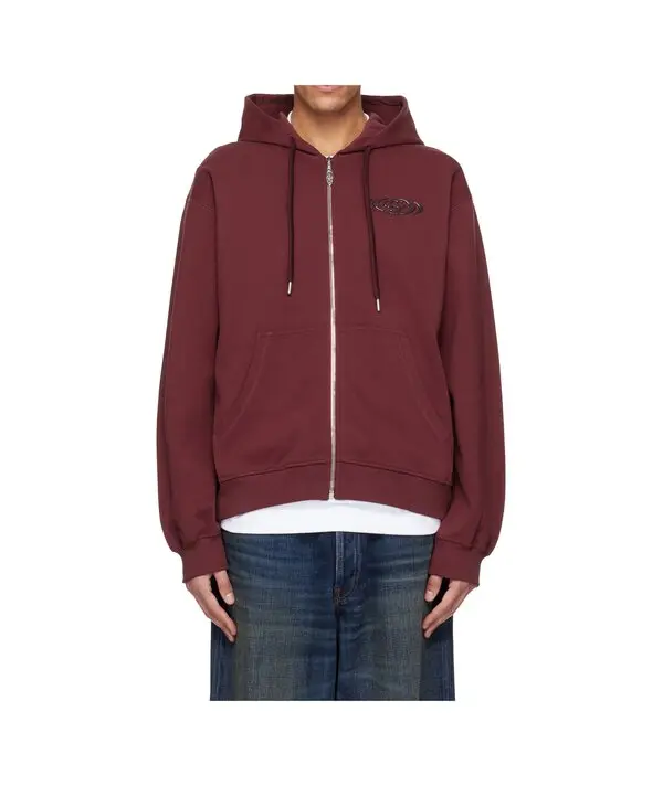 Casablanca Zippered Hoodie - Red