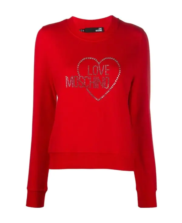 Moschino Heart Embellished Sweater - Red
