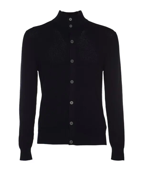 BALLANTYNE Buttoned Knitted Cardigan - Black