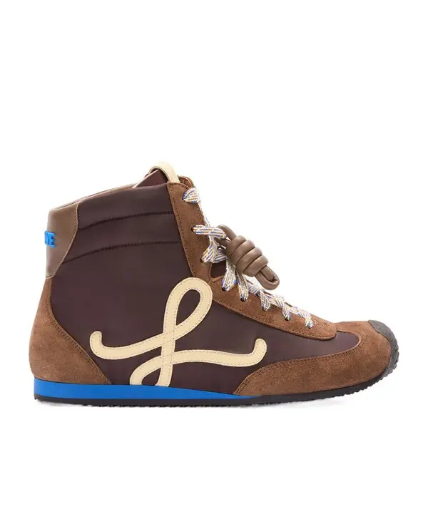 Loewe Ballet Runner 2.0 High-top Sneakers - Brown/yellow/blue