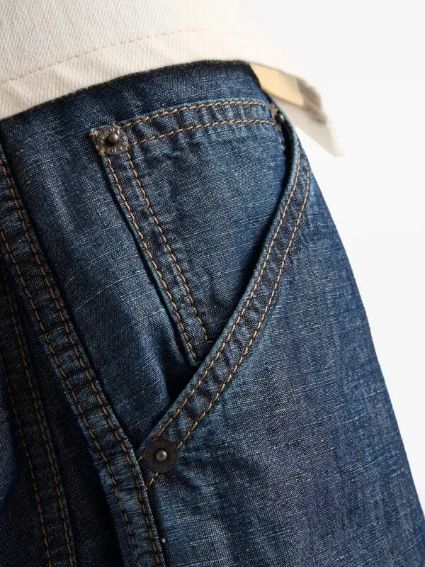 Prada Chambray Triangle Logo Denim Jeans