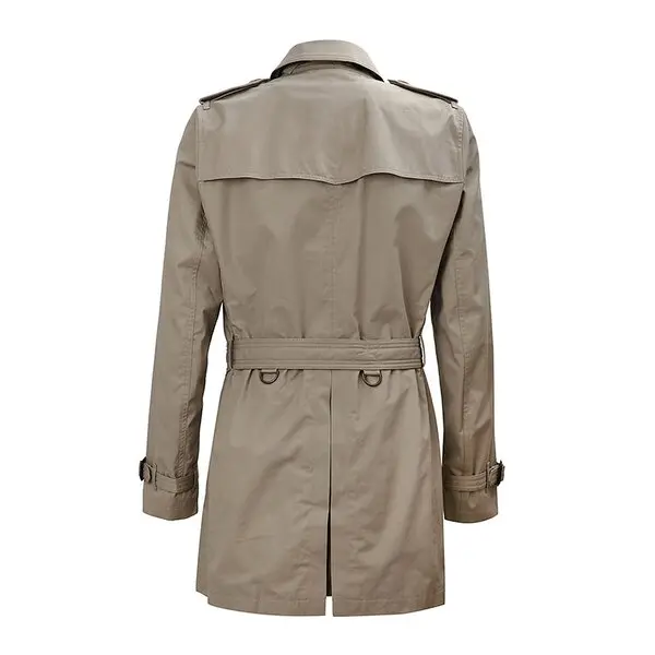 Burberry Double-breasted Long Trench Coat - Gray