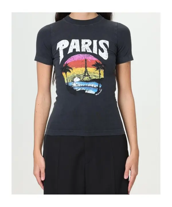 Balenciaga Graphic Printed Crewneck T-shirt