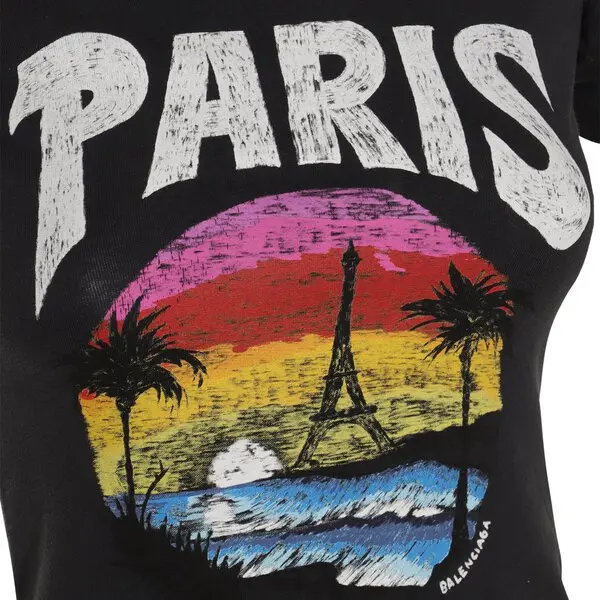 Balenciaga Graphic Printed Crewneck T-shirt