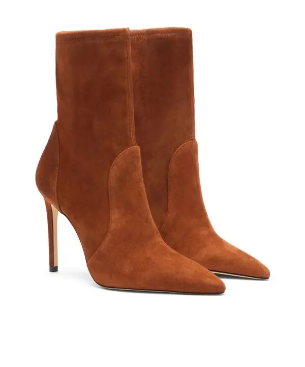STUART WEITZMAN Pointed Toe High Heel Boots - Brown