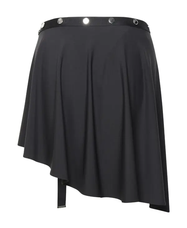Attico Asymmetric Stud-embellished Mini Skirt