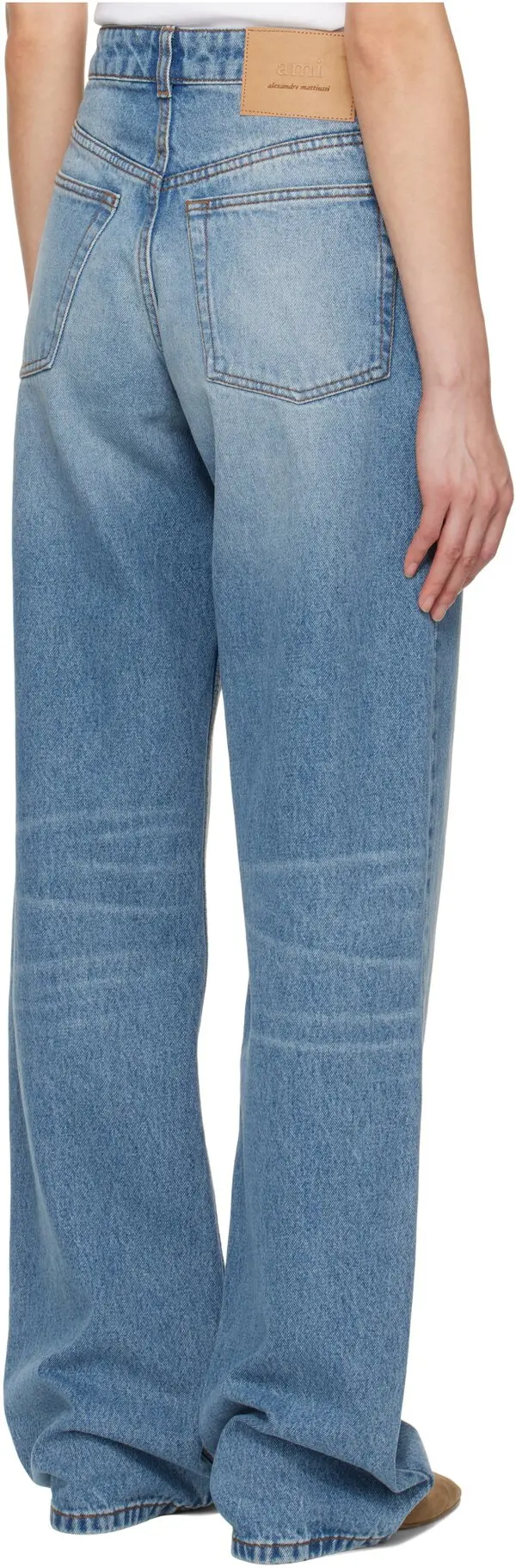 AMI Paris Wide-leg Jeans - Blue