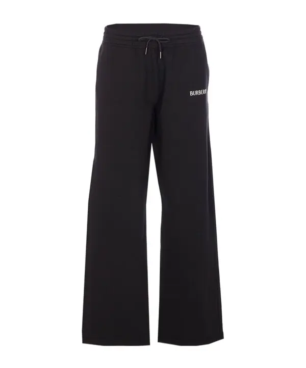 Burberry Logo Printed Drawstring Track Trousers - Black