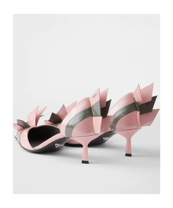 Prada Panelled Slingback Pumps - Pink