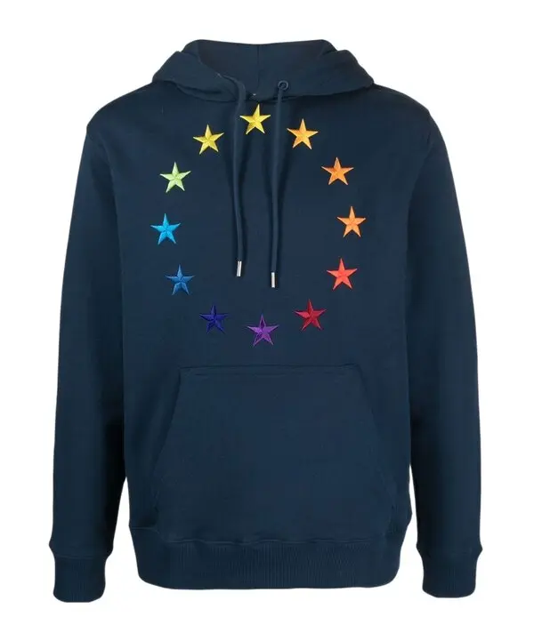 ETUDES Circular Embroidered Cotton Hoodie