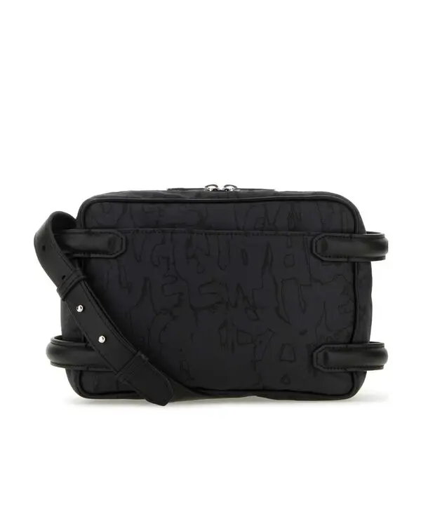 Alexander McQueen Logo Print Camera Bag - Black