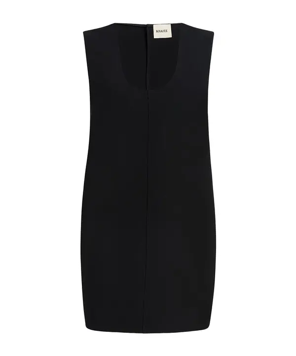 Khaite Nyona Scoop-neck Sleeveless Mini Dress - Black