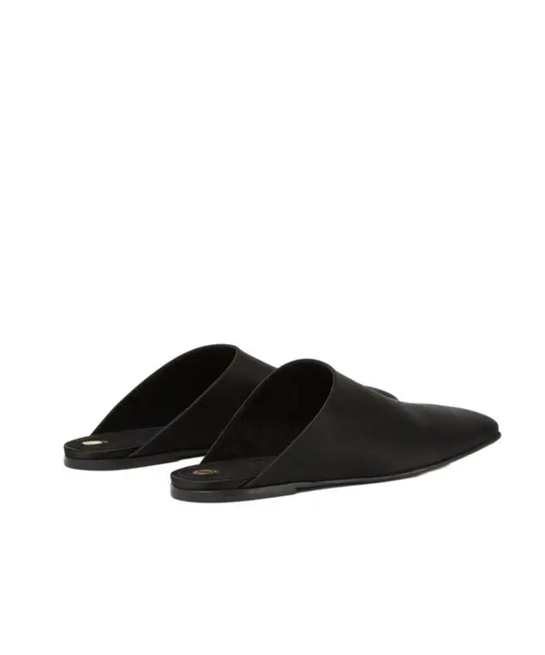Loro Piana Alba Müller Flat Mules - Black
