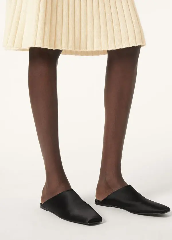 Loro Piana Alba Müller Flat Mules - Black