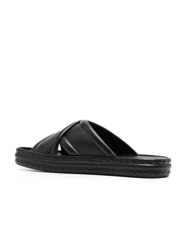Fendi Logo Embossed Slip-on Sandals