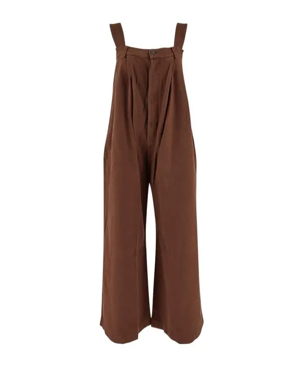 UMA WANG Pino Pleated Playsuit - Brown