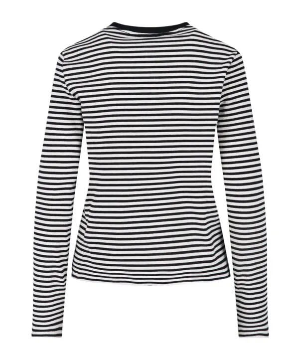 ANINE BING Long Sleeve Crew Neck T-shirt - Black