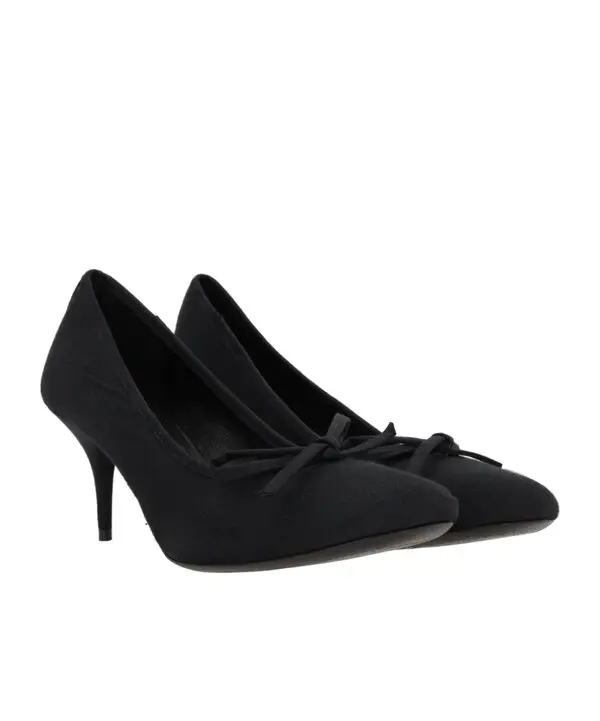 Balenciaga Leopold Pumps With Bow Detailing