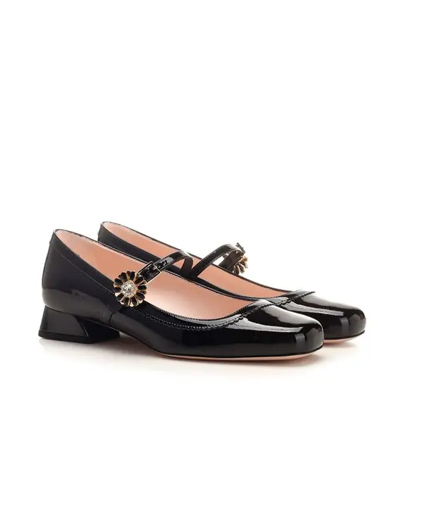 ROGER VIVIER Très Vivier Mary Jane Ballerinas