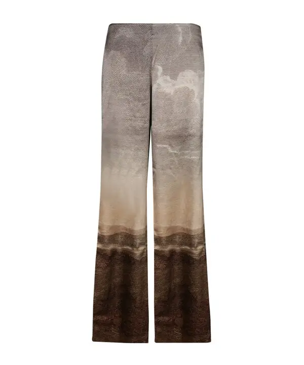 PIERRE-LOUIS MASCIA Printed Wide-leg Trousers