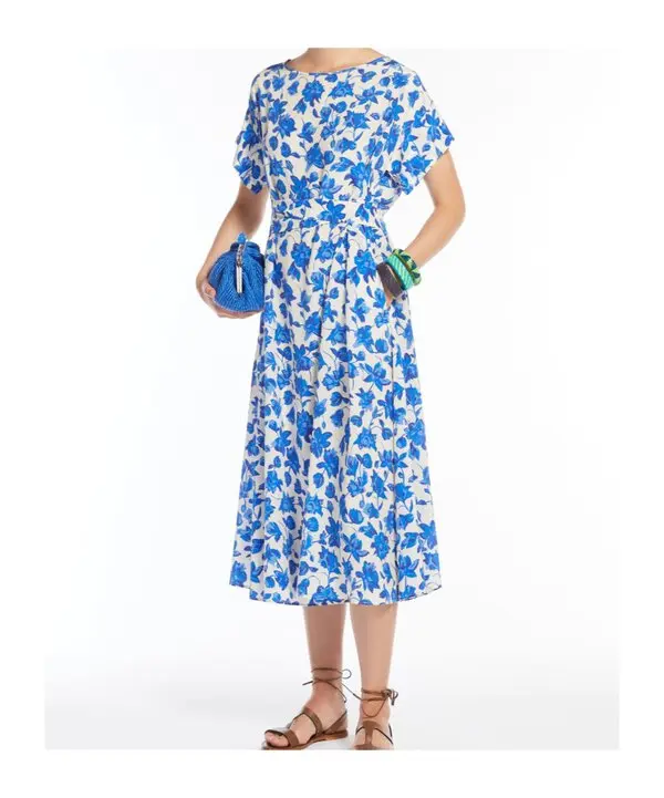 Max Mara Crêpe De Chine Printed Dress