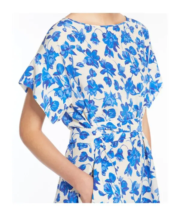 Max Mara Crêpe De Chine Printed Dress