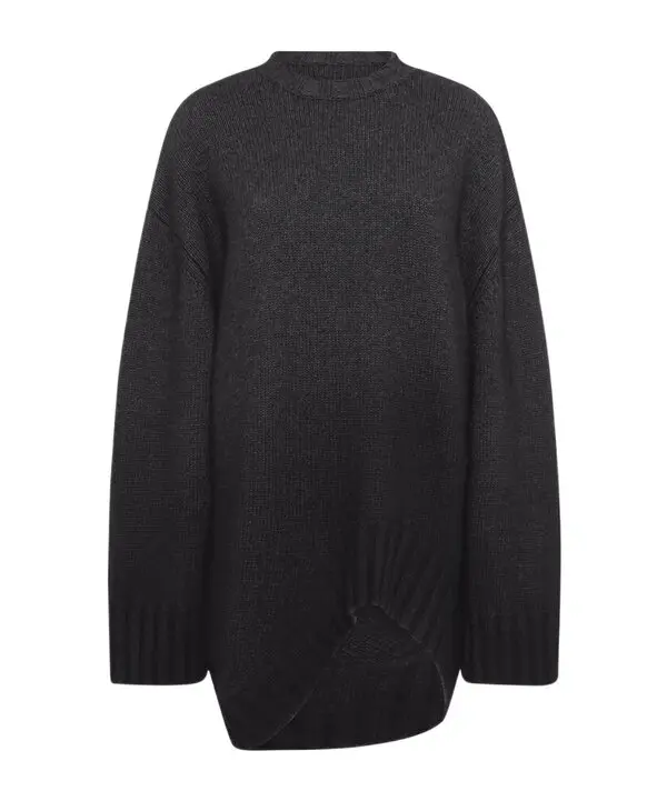 Attico Ombre-effect Knitted Jumper - Black