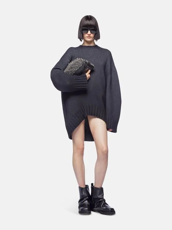 Attico Ombre-effect Knitted Jumper - Black