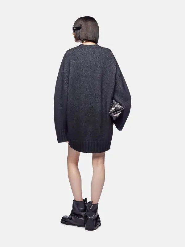 Attico Ombre-effect Knitted Jumper - Black
