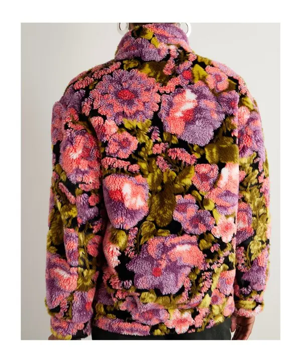 Dries Van Noten Shearling Jacquard Jacket