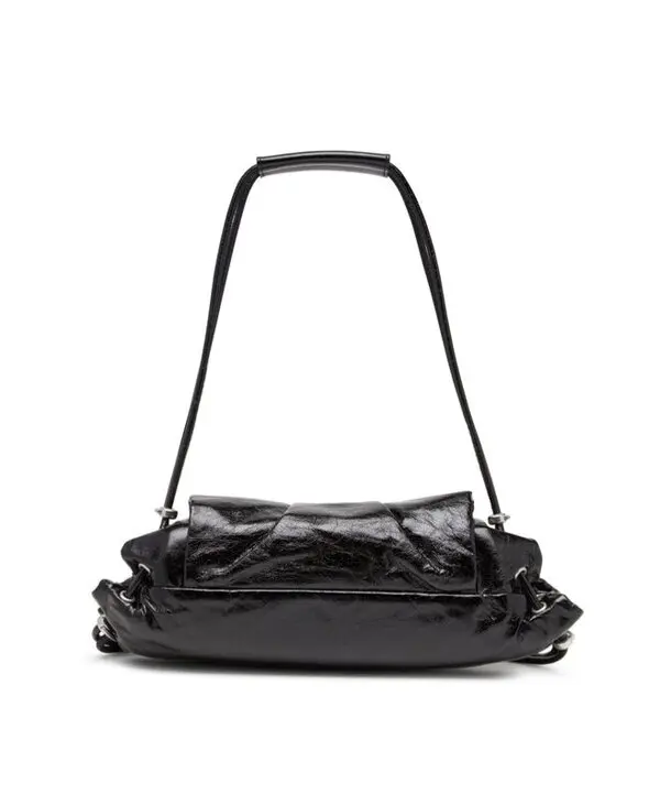 DIESEL® Small Ruched Shoulder Bag - Black