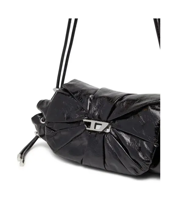 DIESEL® Small Ruched Shoulder Bag - Black