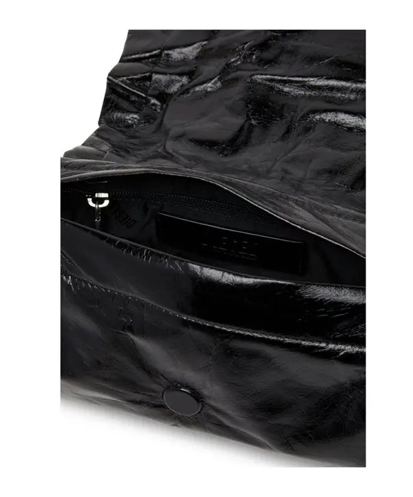 DIESEL® Small Ruched Shoulder Bag - Black