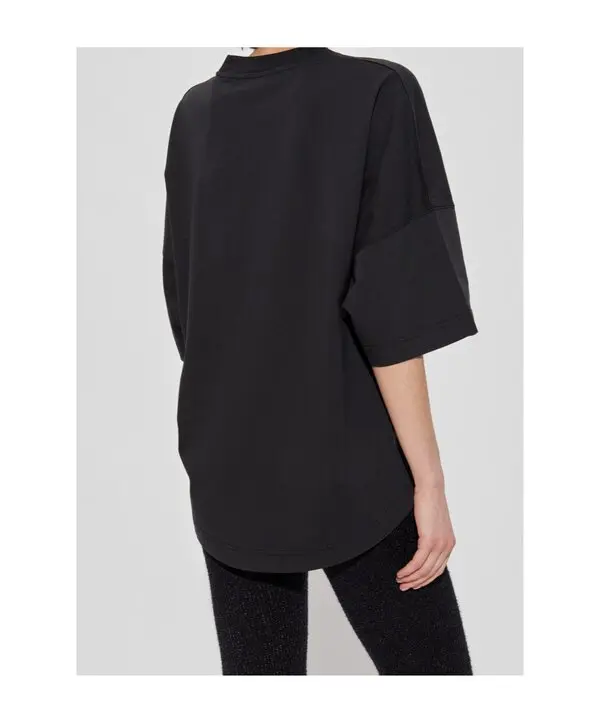 Palm Angels Curved Logo Printed T-shirt