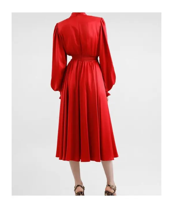Dolce & Gabbana Silk Midi Dress